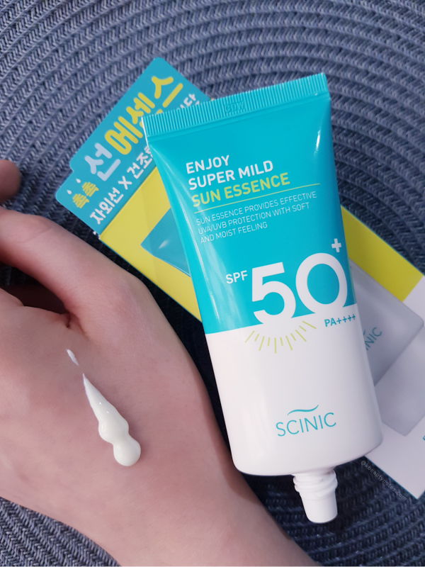 SCINIC Enjoy Super Mild Sun Essence Review - Kbeauty Notes